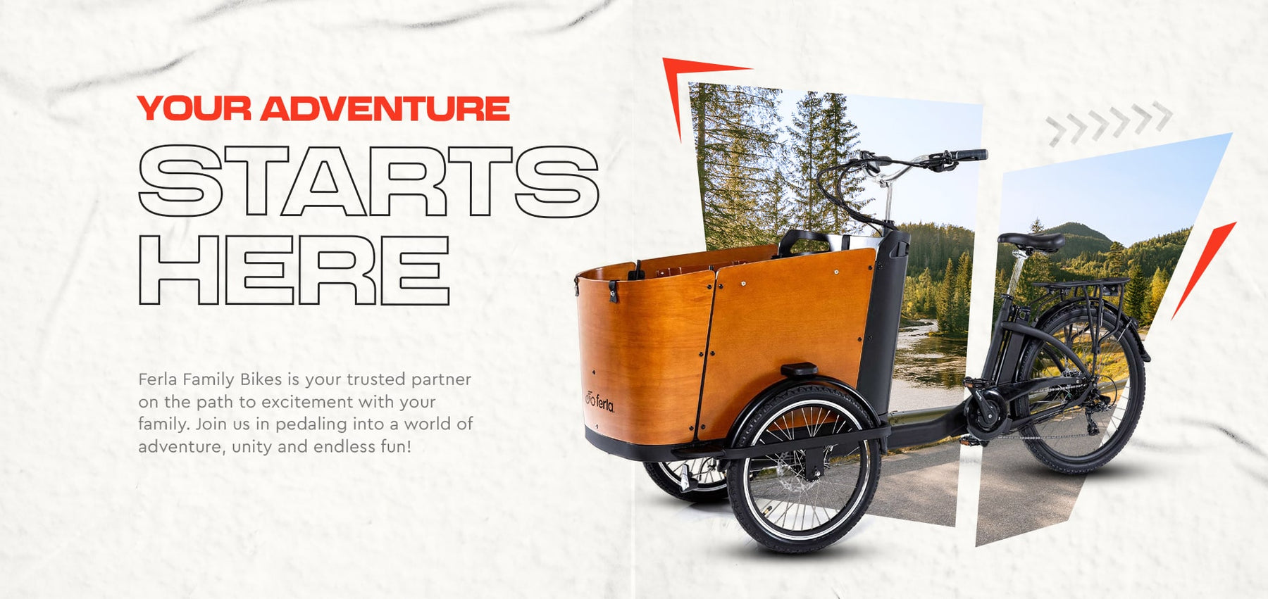 Ferla Family Cargo Bike For Sale | Electric Family Bikes